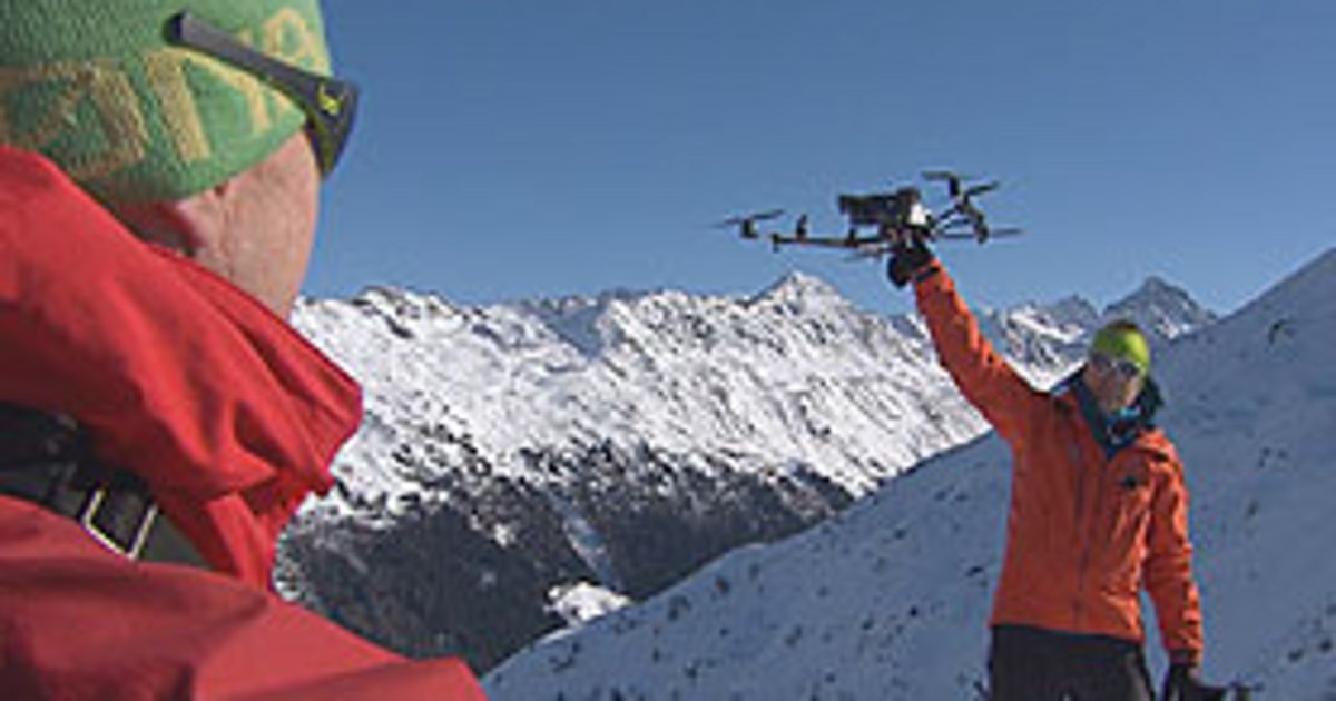 Capturing snow depths by using drones